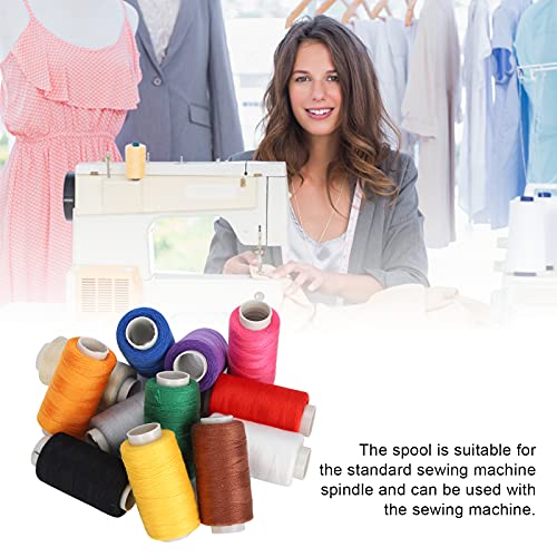 12Pcs Sewing Thread Set, Colorful Polyester Embroidery Tools Handmade DIY Knitting Supplies, Sewing Kit with Thread for Sewing - Essential DIY Sewing Supplies