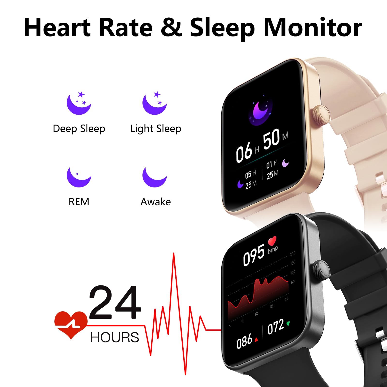 Azgqswr Boost Your Productivity with Our Innovative Smart Watch for Android iPhone - Bluetooth Call, IP68 Waterproof, and 60+ Sports Modes