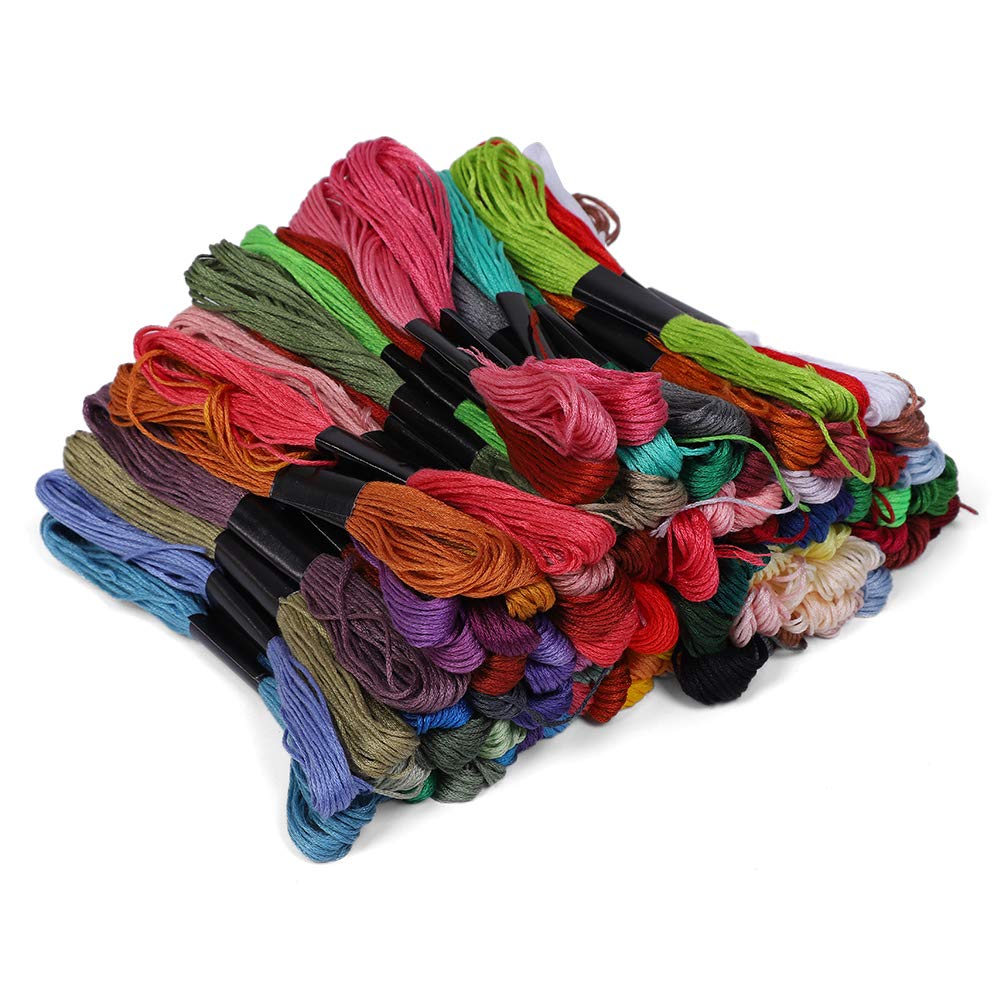 QANYEGN 100 Colors Embroidery Thread, Polyester Coon Thread, Embroidery Floss Set for Cross Stitch and Sewing Projects