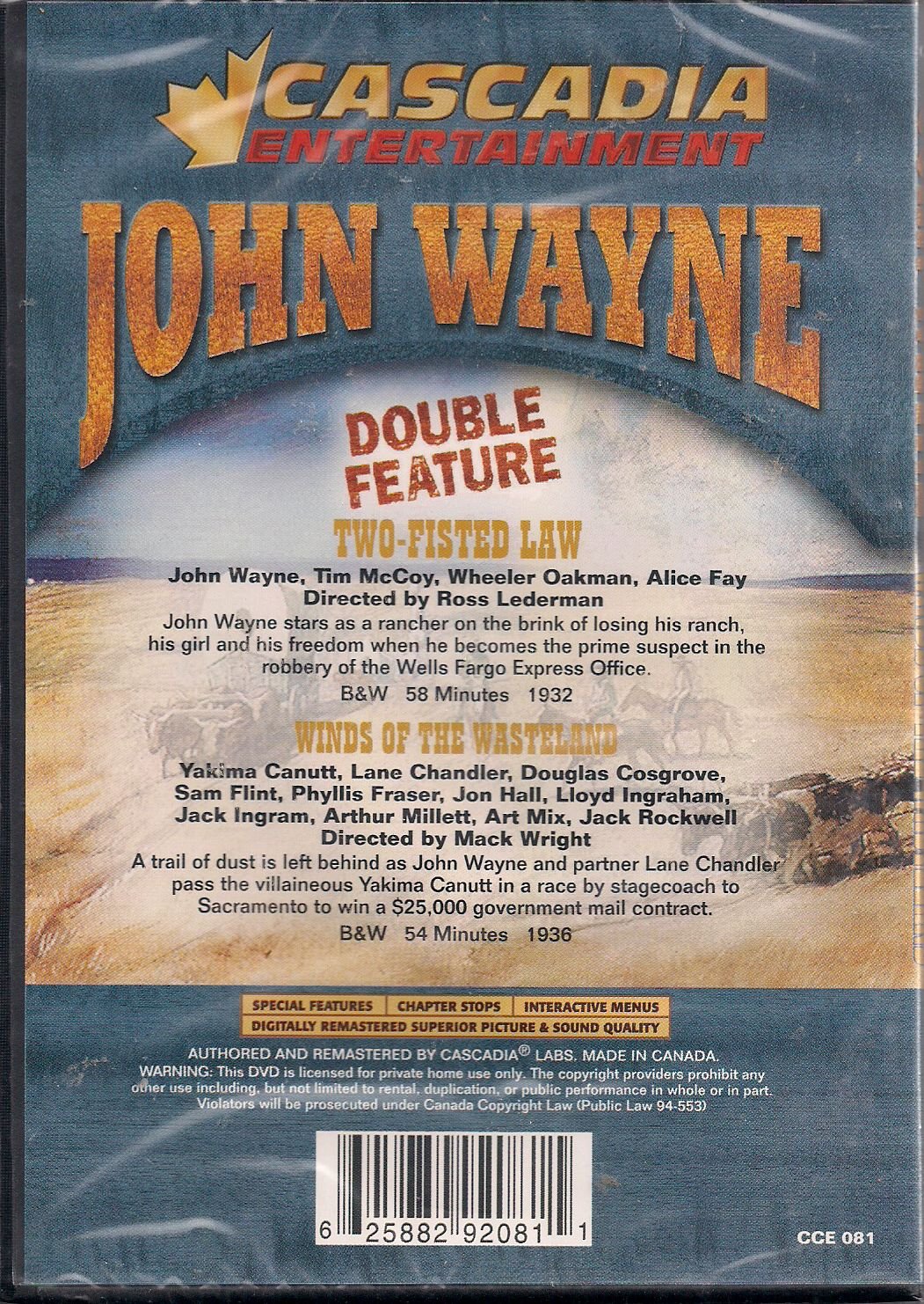 John Wayne // Two-Fisted Law/Winds of the Wasteland
