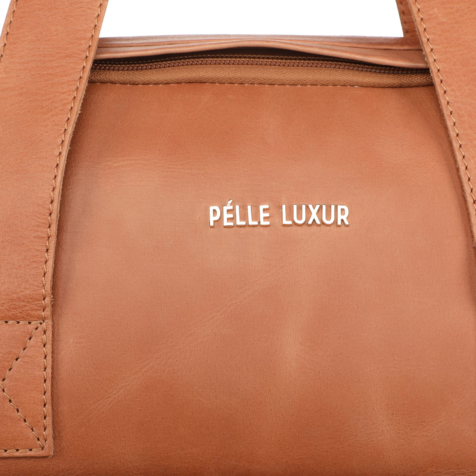 Pelle Luxur Women Leather Zipper Closure Travel Backpack for Laptop Handbag Purse