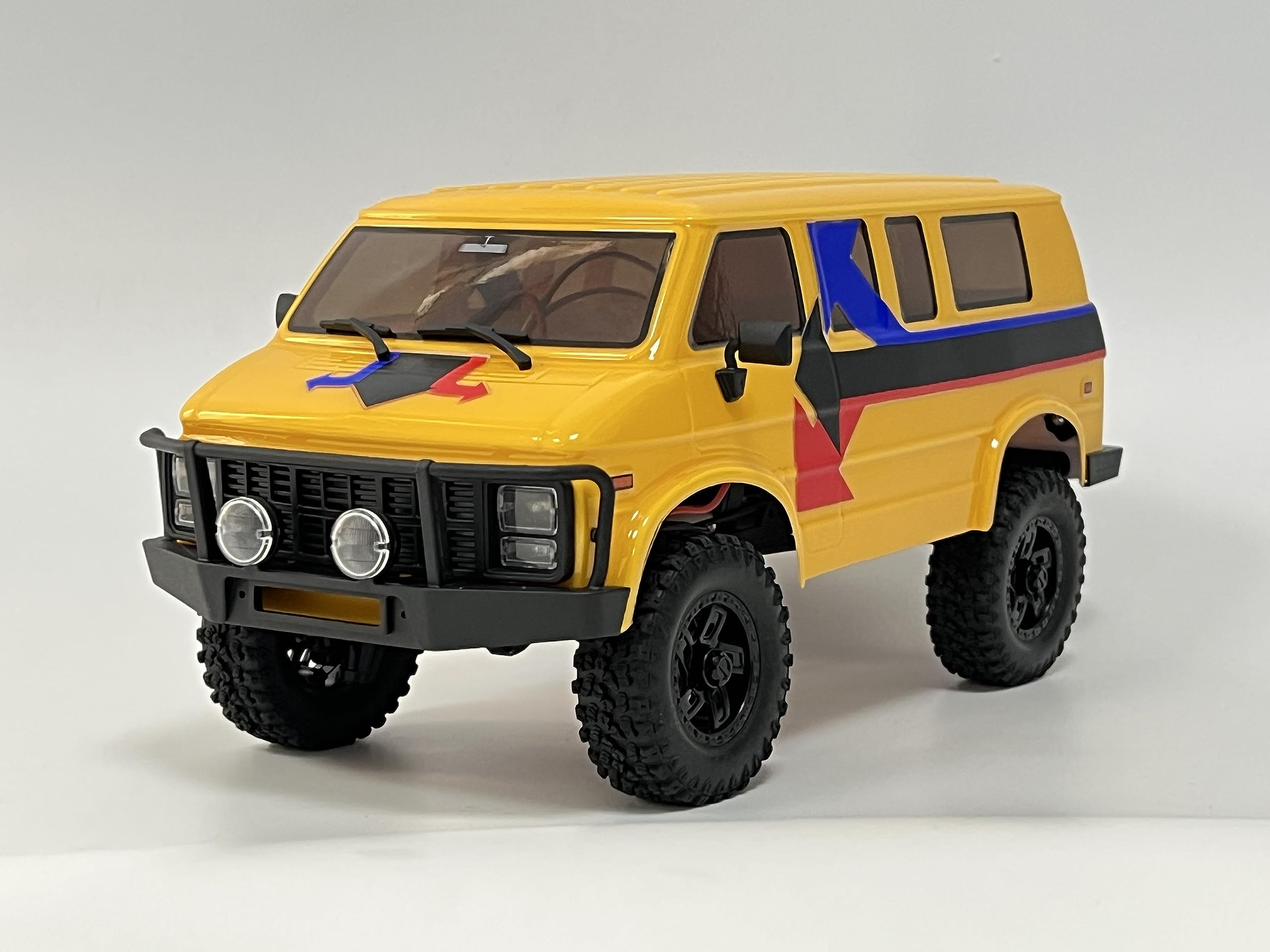 HobbyPlus CR18P Rock Van EVO (Yellow) - HBP 4WD RC Crawler 2.4Ghz 4 Channel TX, 1/18 Scale RC Cars for Adults, RC Rock Crawler 4x4, Remote Control Truck, Remote Control Toy Car (1810302)
