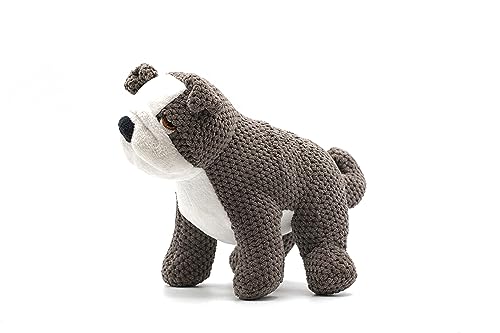 Unique Bulldog Plush Toy - Adorable Crinkle Toy with Squeaker - Suitable for Puppies to Large Dogs
