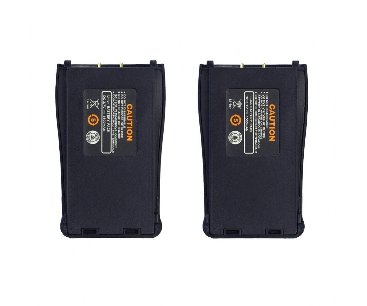 Rechargeable Walkie Talkies Battery Replacement -1500mAh for Baofeng BF-888S Retevis H-777 Arcshell AR-5 (Pack of 2)