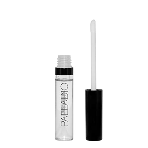 Palladio Lip Gloss, Non-Sticky Lip Gloss, Contains Vitamin E and Aloe, Offers Intense Color and Moisturization, Minimizes Lip Wrinkles, Softens Lips with Beautiful Shiny Finish, Clear