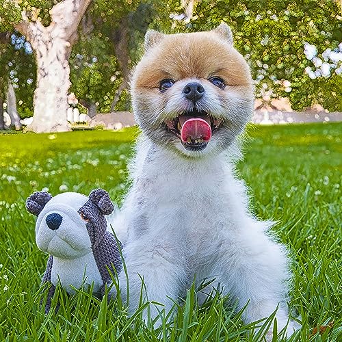 Unique Bulldog Plush Toy - Adorable Crinkle Toy with Squeaker - Suitable for Puppies to Large Dogs