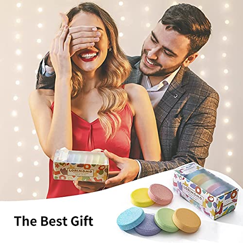 LORIMOMO Shower Steamers,6 PCS Shower Bombs Aromatherapy with Essential Oils, Shower Bombs Creat The Home-spa,Fizzies Great for Sinus and Stress Relief,Shower Steamers for Women Gift Set