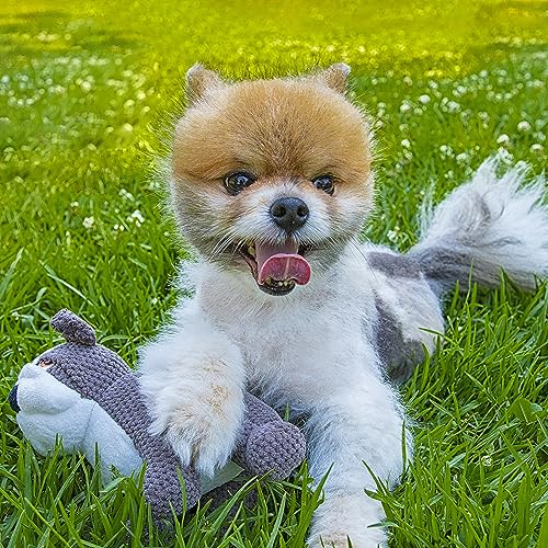 Unique Bulldog Plush Toy - Adorable Crinkle Toy with Squeaker - Suitable for Puppies to Large Dogs