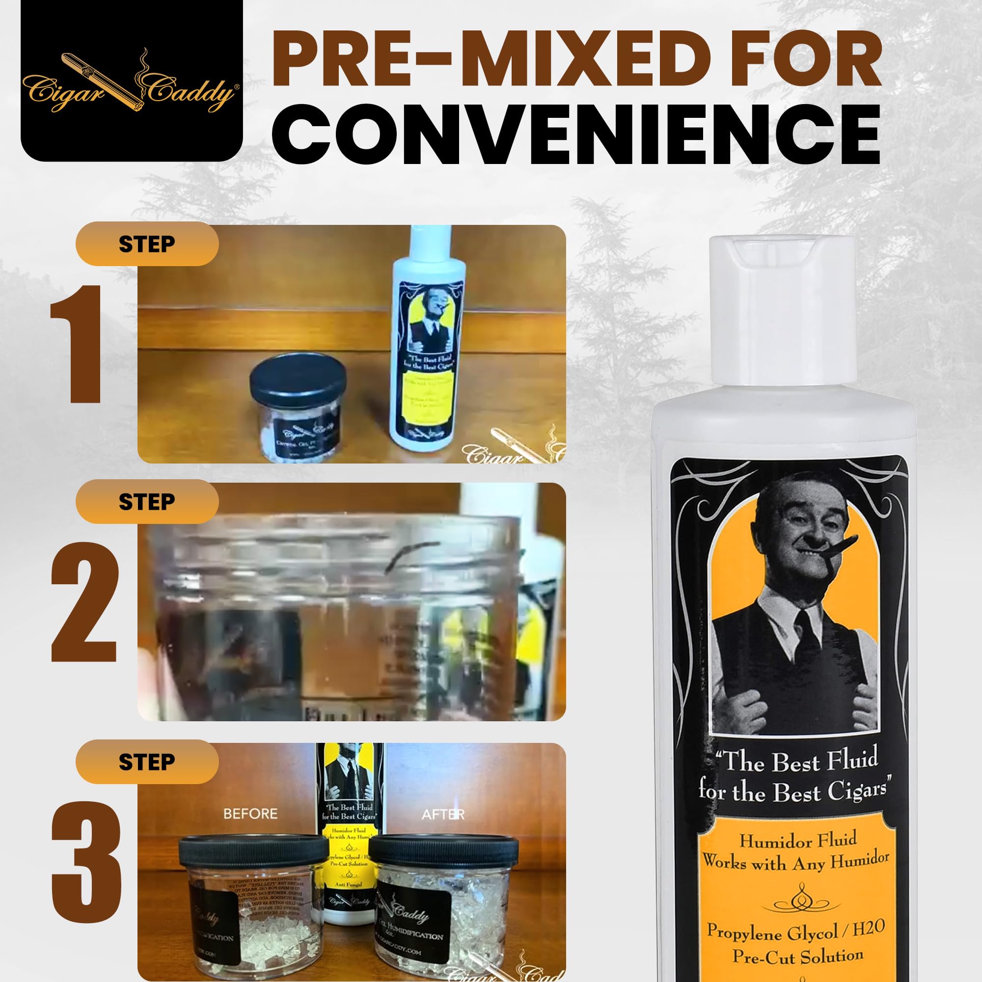 Cigar Caddy Humidification, 16-Ounce Activator Solution