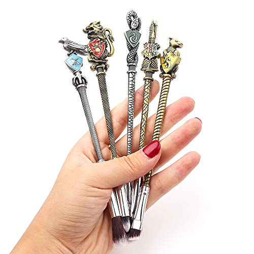 【2 Color Options】Metal Wand Gifts Makeup Brushes Set Wi-zard Wand Makeup Brushes Set Make Up Brushes for Women - Brushes Holder Pot Not Included