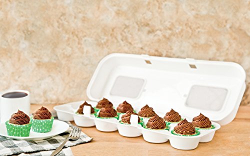Bakelicious, 6.5 x 17.5 x 5 inches, White Cupcake Carton