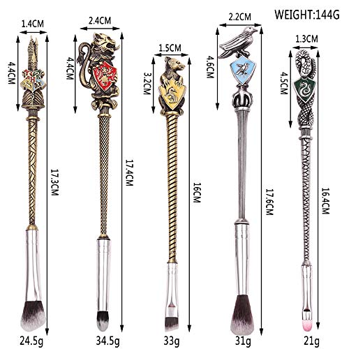 【2 Color Options】Metal Wand Gifts Makeup Brushes Set Wi-zard Wand Makeup Brushes Set Make Up Brushes for Women - Brushes Holder Pot Not Included