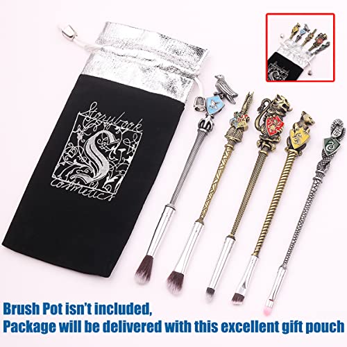【2 Color Options】Metal Wand Gifts Makeup Brushes Set Wi-zard Wand Makeup Brushes Set Make Up Brushes for Women - Brushes Holder Pot Not Included