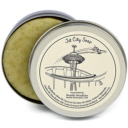 Seattle Sundries | Cascadia Handmade Bar Soap Variety Pack - Body Wash Bar Soap for Men & Women - 3 (4oz) Bars in Low Waste Tins, Outdoors Scent Selection - Pacific Northwest Gifts