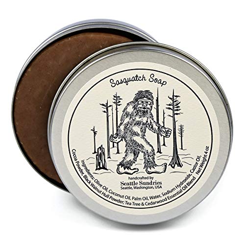 Seattle Sundries | Cascadia Handmade Bar Soap Variety Pack - Body Wash Bar Soap for Men & Women - 3 (4oz) Bars in Low Waste Tins, Outdoors Scent Selection - Pacific Northwest Gifts
