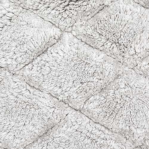 Vera Wang - Bathroom Rug Set, Soft & Absorbent Bathroom Decor, Reversible Modern Design (Marquis Diamond Grey, 2 Piece)