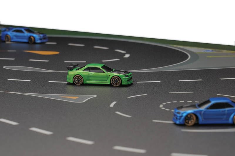 CALLPHA Race Track Scene Mat Vehicles Model Turbo Racing 1/76 Mini RC Car Parts Plastic Rubber Race Track (90 * 60cm)