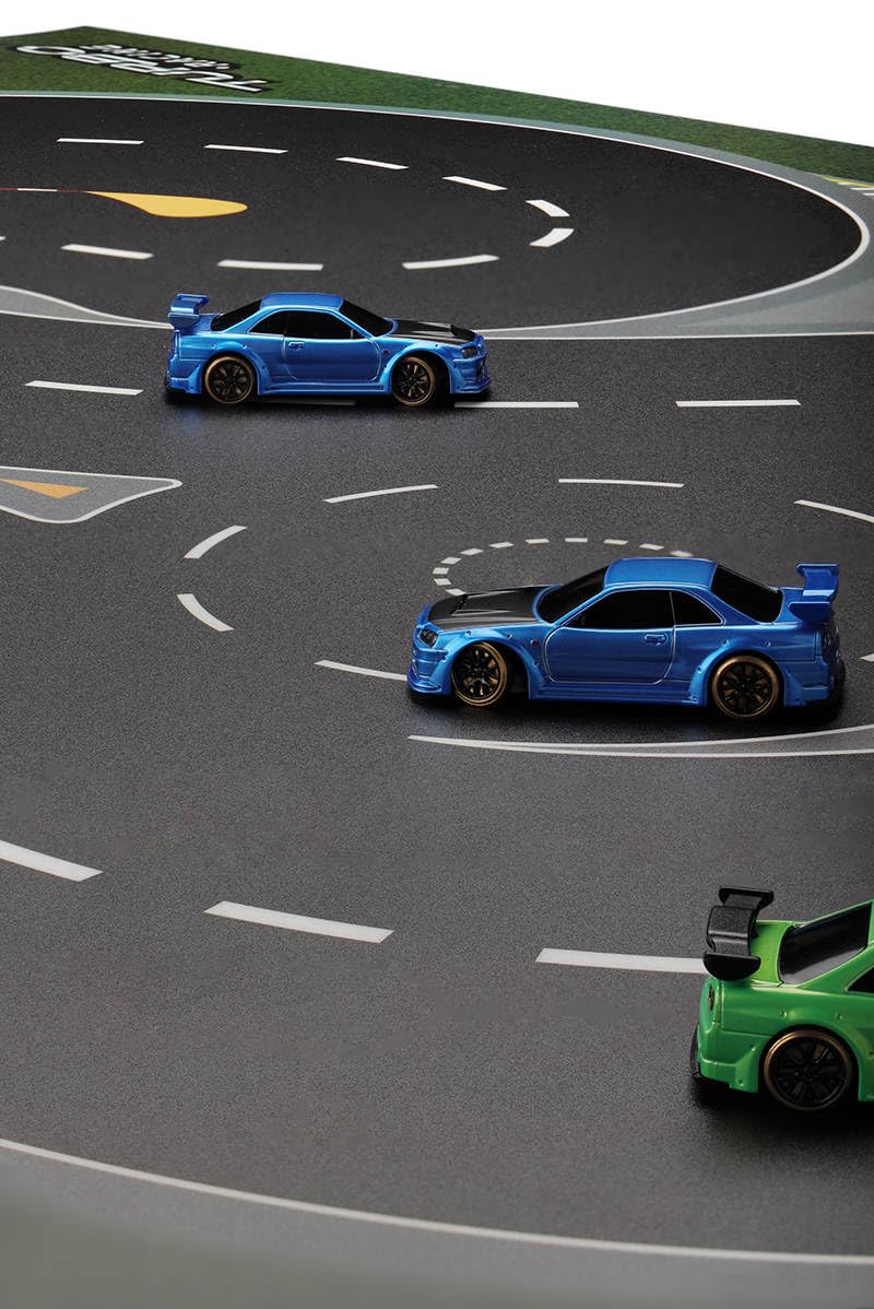 CALLPHA Race Track Scene Mat Vehicles Model Turbo Racing 1/76 Mini RC Car Parts Plastic Rubber Race Track (90 * 60cm)