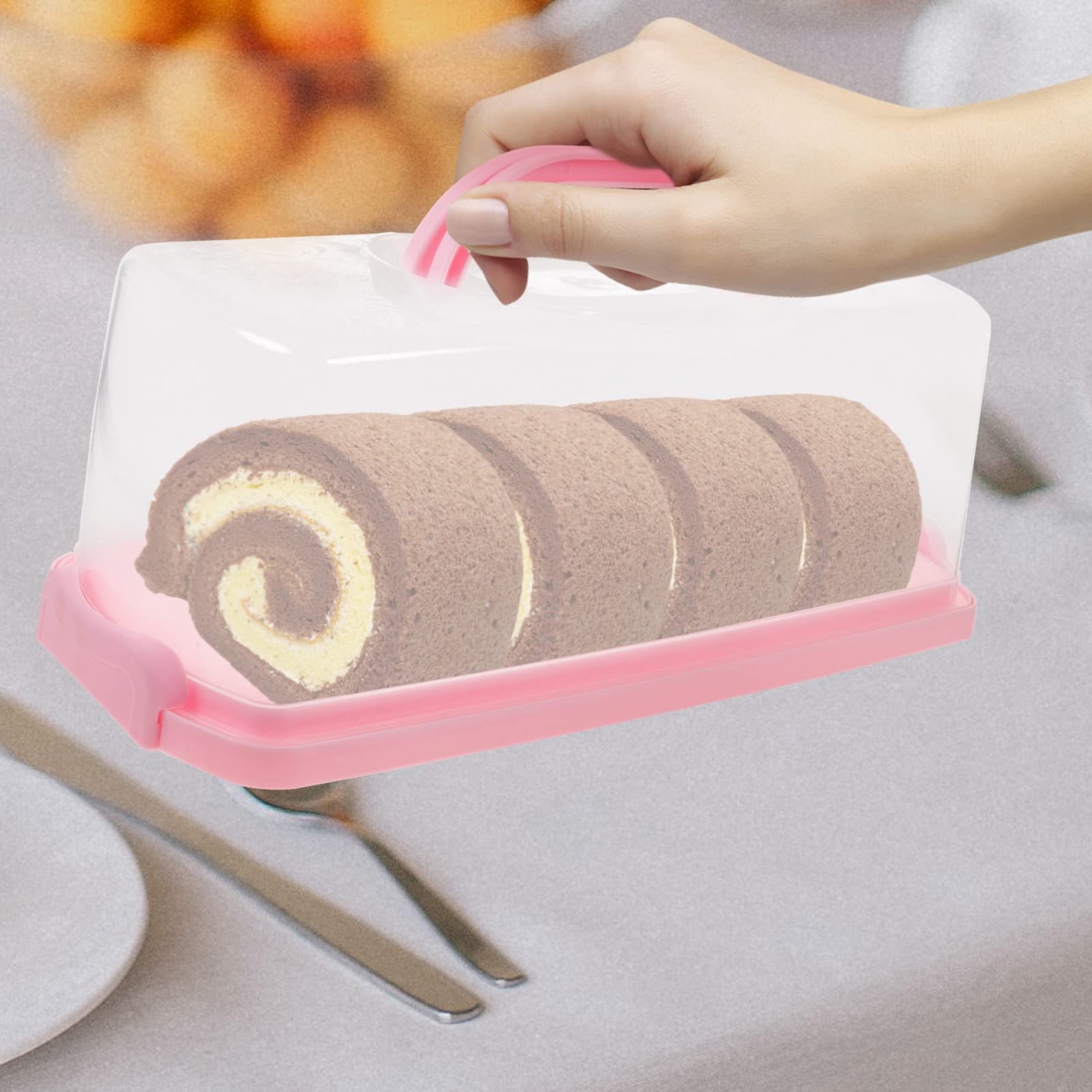 CALLARON Food Containers Cupcake Boxes Cake Carrier Plastic Cake Keeper Cake Containers with Dome Lids Cake Saver with Locking Lid for Cupcake Bread Food Containers Cupcake Boxes