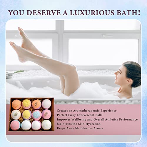 Beautifier Life Moisturizer Bath Bombs Gift Set(Set of 24)Natural Refreshing Bubble Bath Kit with Relaxing Scents Made from Essential Oils for Bubble and Spa Bath, Valentines Day Gifts