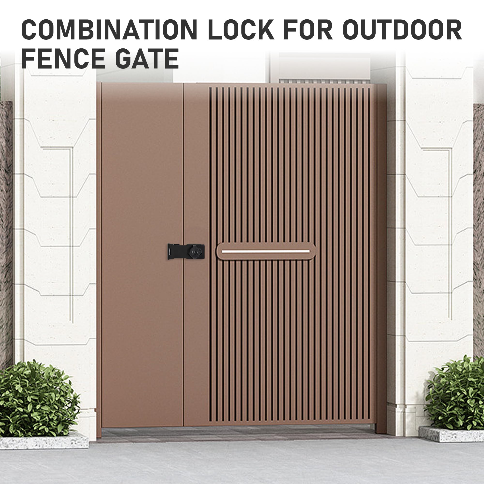 Cabinet Password Hasp Locks, Cabinet Password Hasp Locks for Wooden Cabinet 3-Digit Password Code, Anti-Theft Household Security Combination Hasp Latch Lock Twist Knob Drawer Cupboard Locker