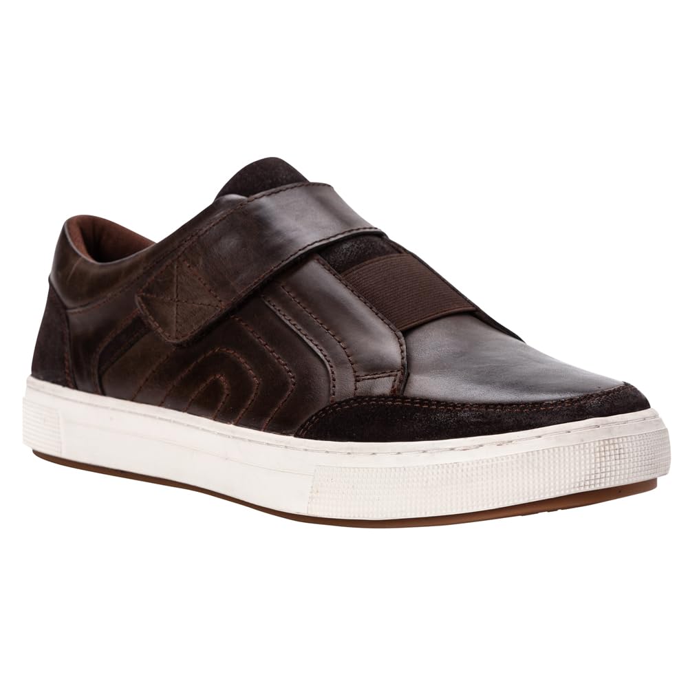Propét Men's Kade Skate Shoe, Chocolate, 13 X-Wide US