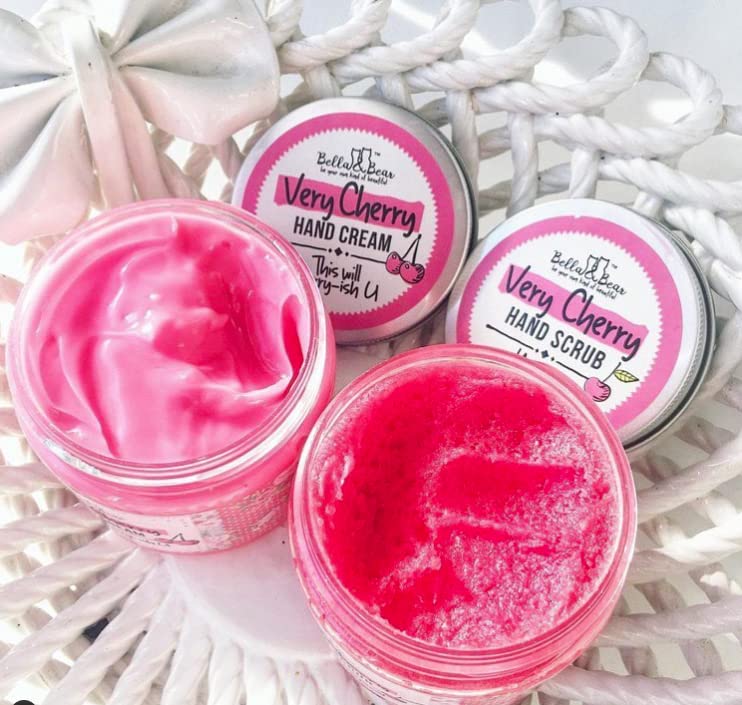 Bella & Bear Very Cherry Hand Cream for Dry Hands β 6.7oz Vegan Friendly Hand Moisturizer β Non Greasy and Fast Absorbing Formula