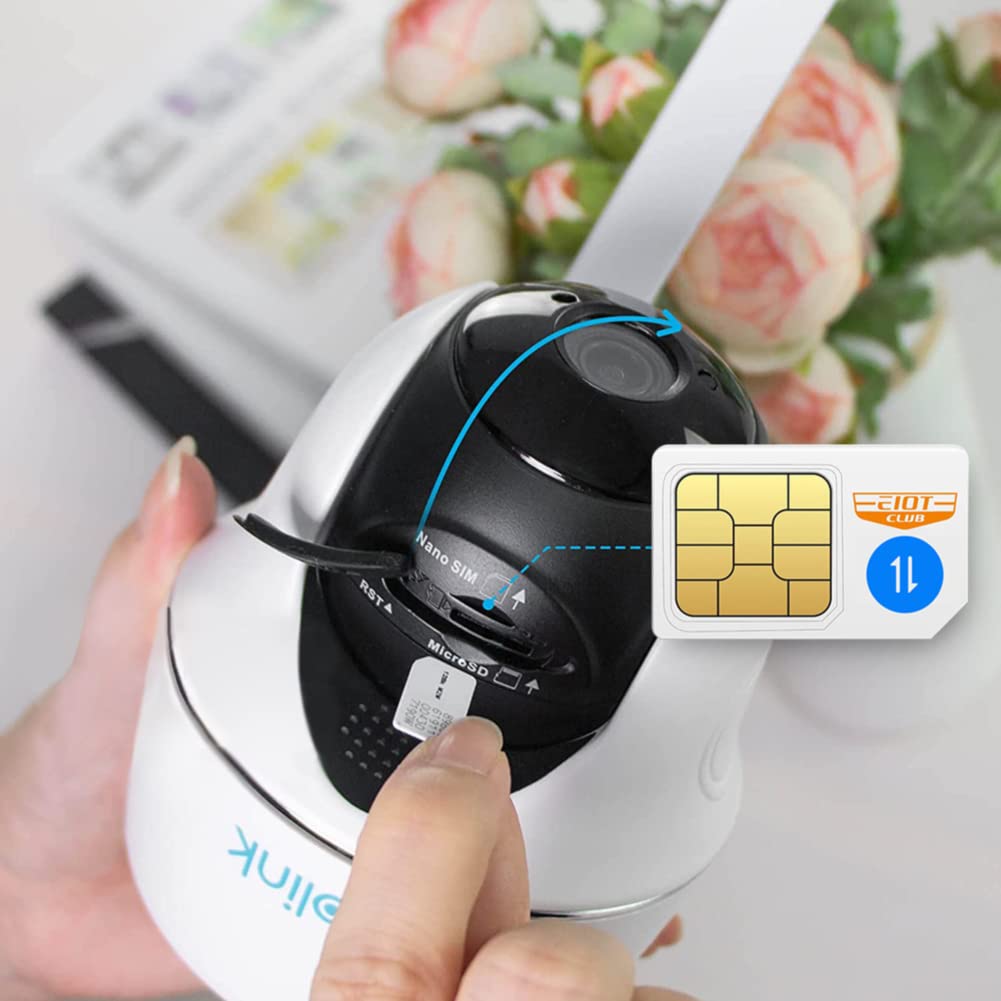 Prepaid SIM Card for Reolink Cellular Solar Camera 300MB(50MB to 120GB Optional) for 30 Days IOT 2G/3G/4G Data Cards for IPad IP Camera Data Only