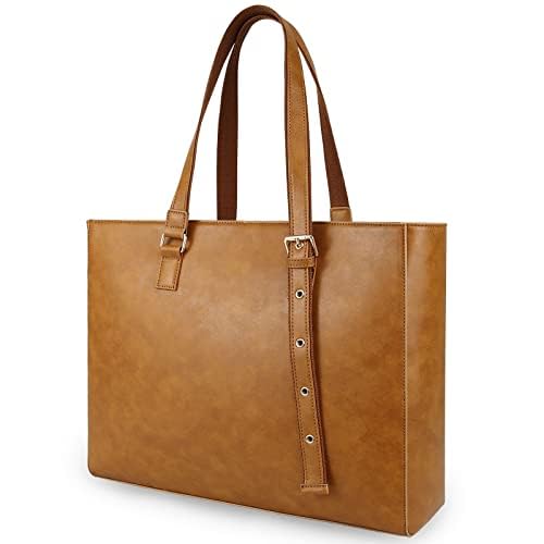 Laptop bag for women 15.6 Inch work bags for women Business Office Computer Bag work bag work tote bags for women Brown
