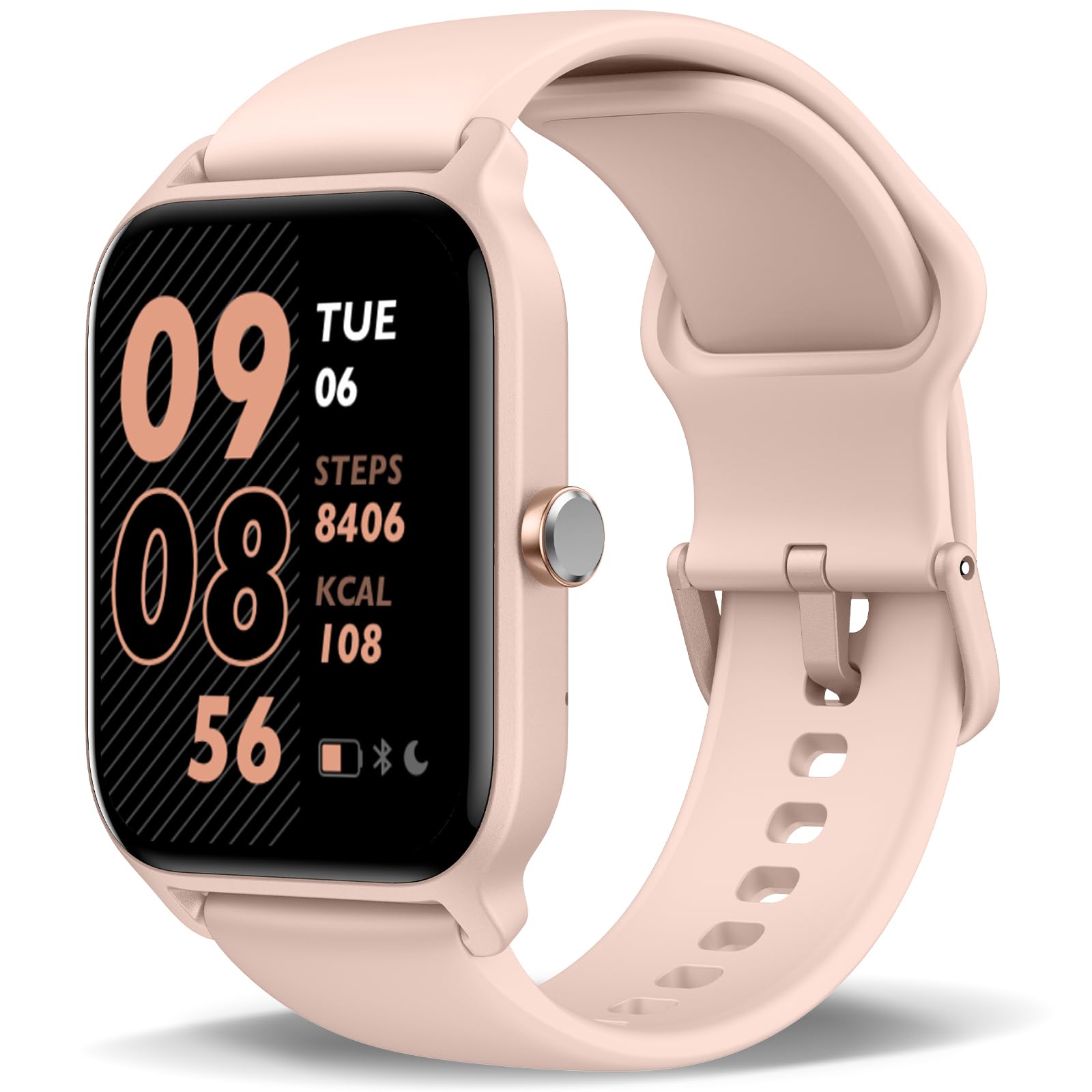 Smart Watches for Men Women (Answer/Make Call), Alexa Built in, 1.8" Full Touch Screen Fitness Tracker with Heart Rate SpO2 Sleep Monitor IP68 Waterproof Smart Watch for iPhone Android Phones, Pink
