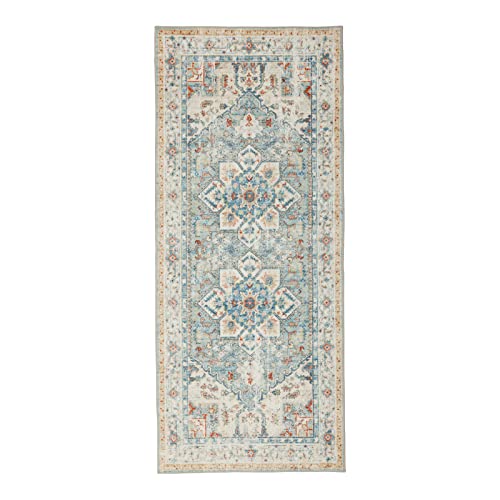 Lbris Washable Runner Rug,2'x6',for Hallway Laundry Room Kitchen Entryway Bathroom,Non Slip Rug Runners with Rubber Backing,Non Skid Stain-Resistant Non Shedding Runners(Vintage)