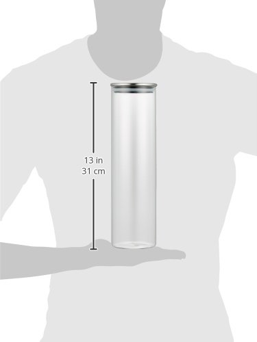 CASUAL PRODUCT Glass Spaghetti Jar with Stainless Steel Lid