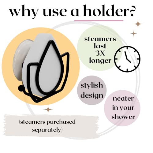 Bundle of 6 Floral Scented Shower Steamers with Holder - Aromatherapy Bombs - Valentines Gift Set - Selfcare for Women, Mom, Girlfriend, Best Friend Who Has Everything