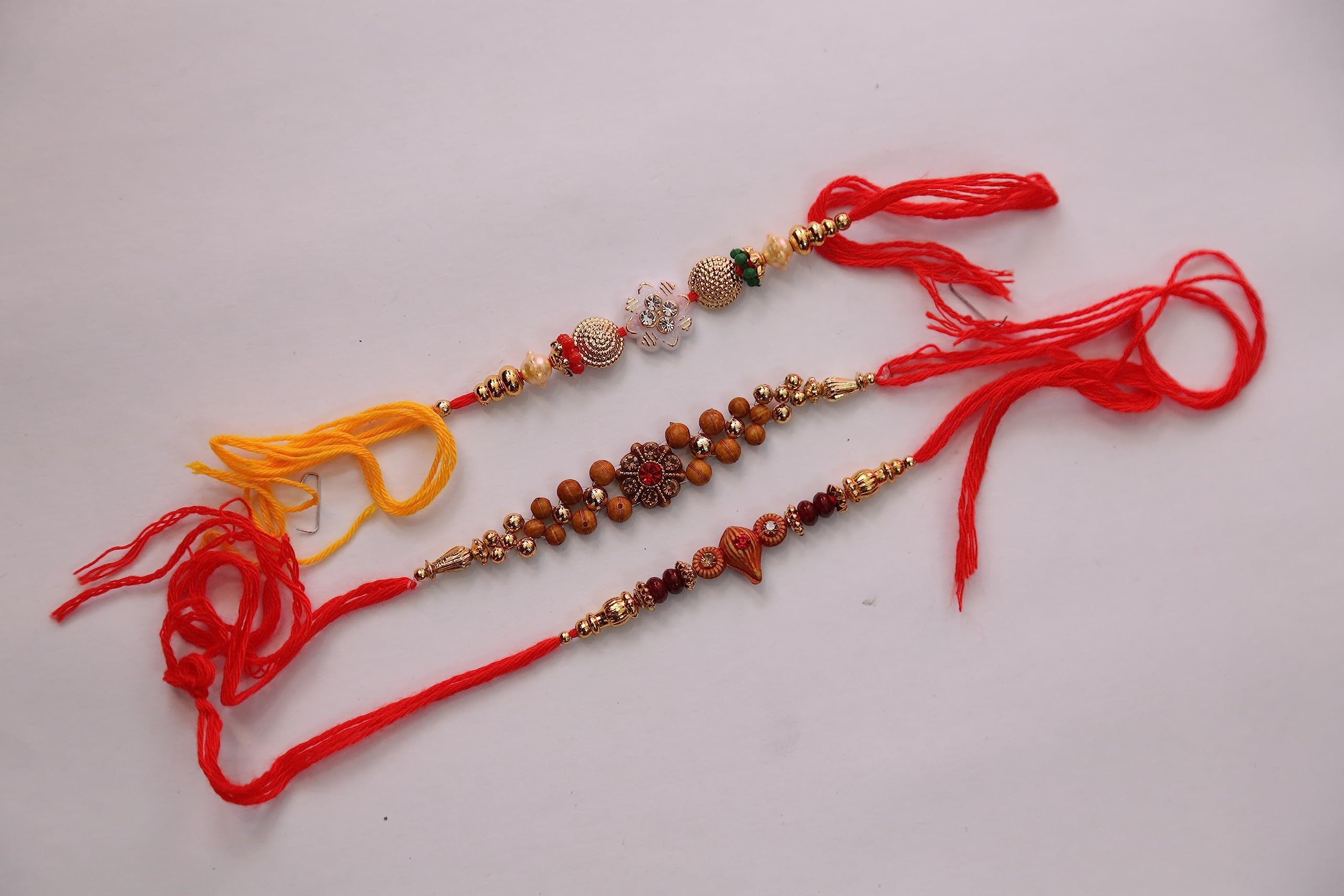 Moli Dhagha Moli Thread in Set Gift Set Red Moli Dhagha Pack of 3, Multi