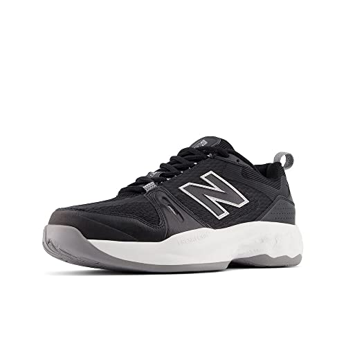 New Balance Men's Fresh Foam X 1007 V1 Tennis Shoe, Black/Grey, 13 Wide