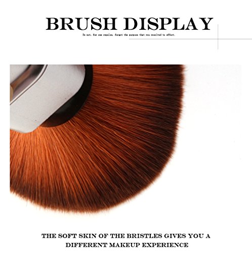 JewelryWe 3 Colors Cosmetic Beauty Makeup Minerals Powder Brush Travel Retractable Kabuki Brush,Foudation Blush Brush Cosmetic Tool (3pcs)