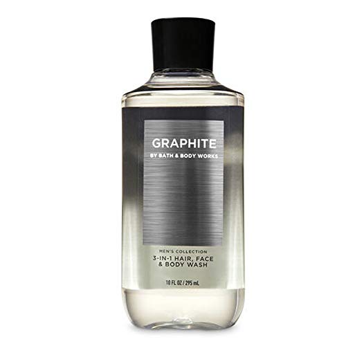 BATH AND BODY WORKS, GIFT SET GRAPHITE FOR MEN ~ BODY WASH ~ BODY CREAM AND DEODORIZING BODY SPRAY- FULL SIZE
