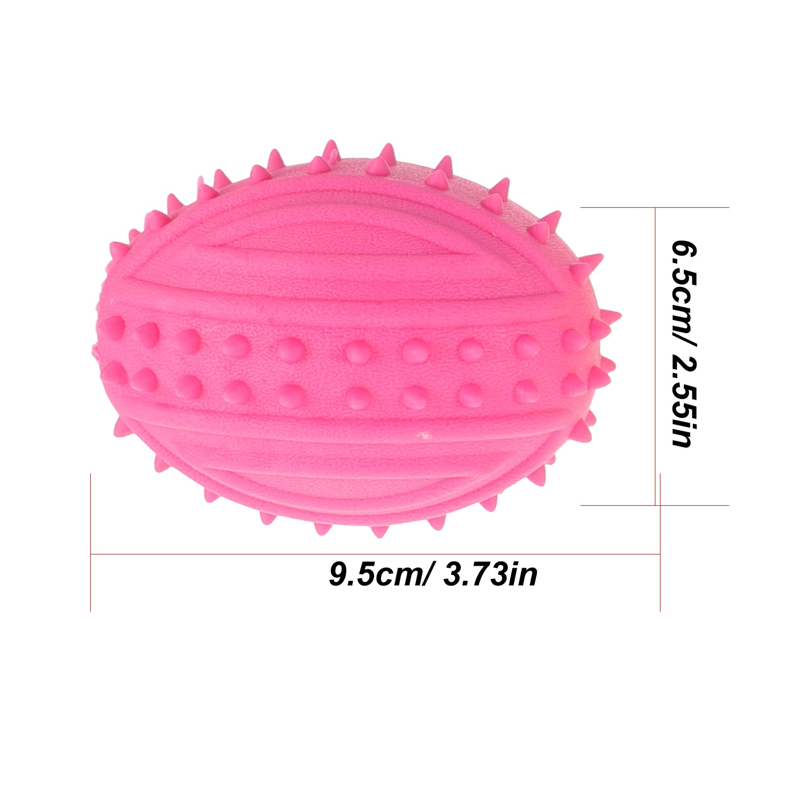 LUOZZY 3Pcs Dog Chewing Ball Puppy Squeaky Ball Interactive Teething Rugby Ball Toy Indoor Outdoor Plaything Pet Supply