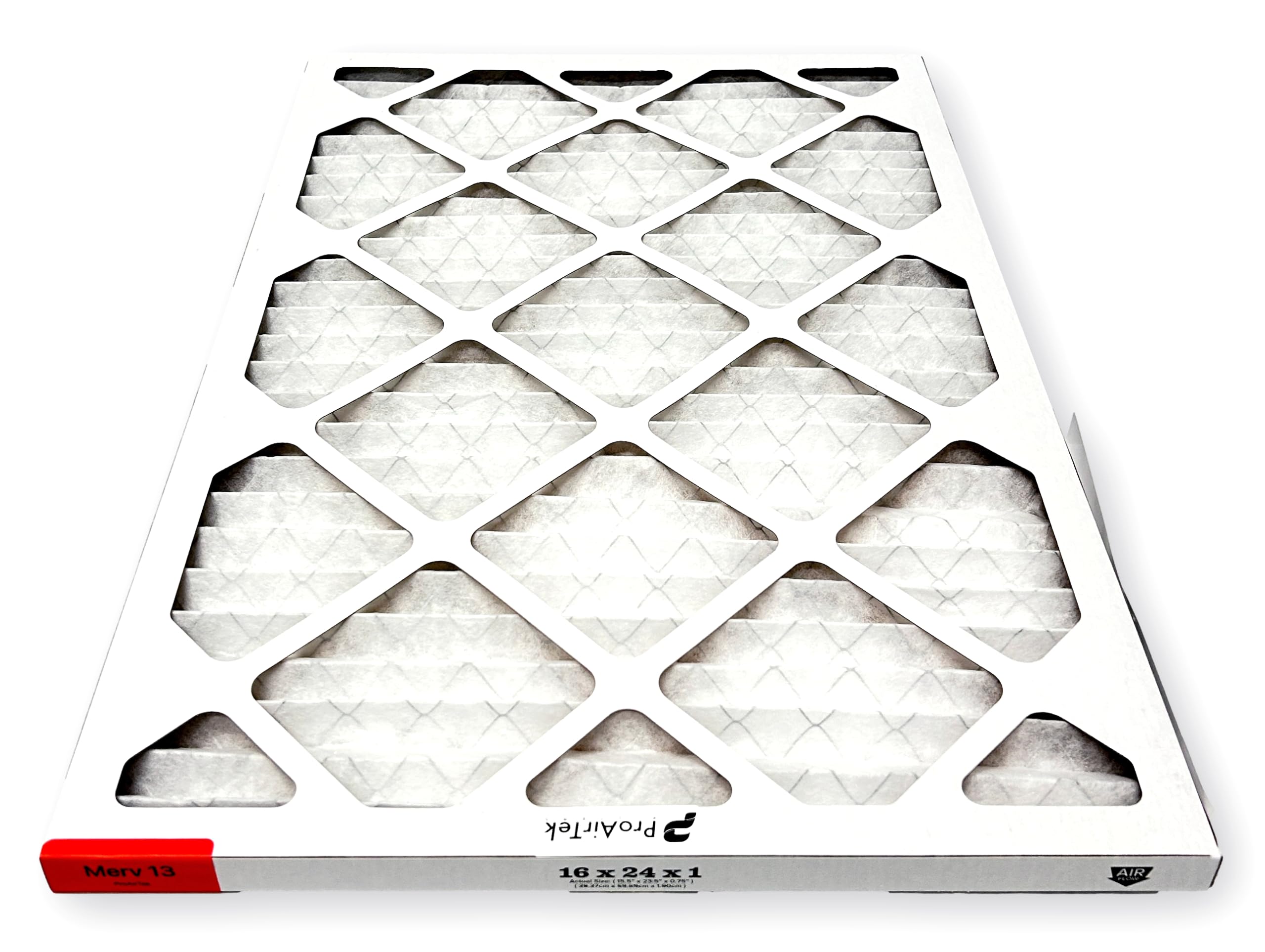 Proairtek AF16241M13SWH Model 16x24x1 Pack of 2 Air Filters, MERV 13; Ideal for Anyone Wanting Clean, Crisp Air in Their Home