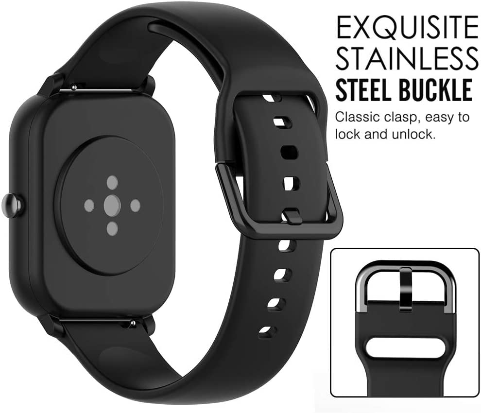 E ECSEM Bands Compatible for TORJALPH Sport Band Silicone Wristbands Straps Replacement for TORJALPH 1.69'' Smart Watch for Men Women