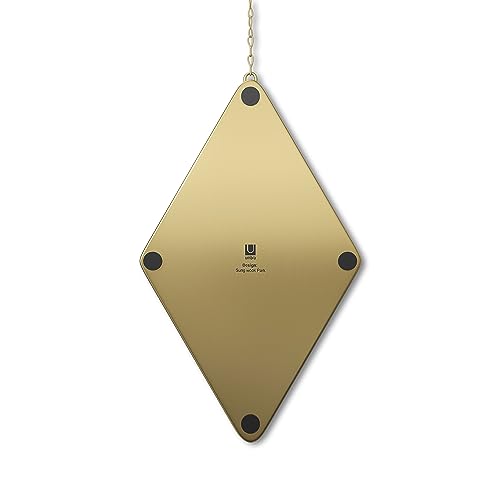 Umbra 358777-221 Dima, Matte Brass, Set of 3, Trio of Decorative Mirrors Apartment Décor/Wall Art, Diamond