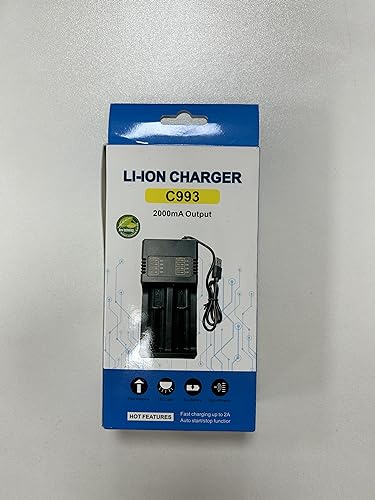 REACELL 18650 Lithium Battery Charger, Univerisal Lithium Charger for 3.7V 18350 26650 22650 21700 16340 14500 36650 Lithium Battery