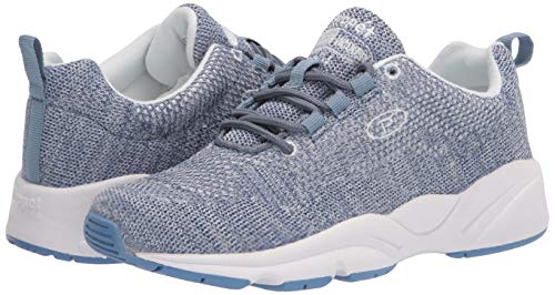 Propét Womens Stability Fly Sneaker, Denim/White, 13 X-Wide US