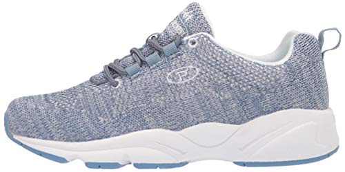 Propét Womens Stability Fly Sneaker, Denim/White, 13 X-Wide US