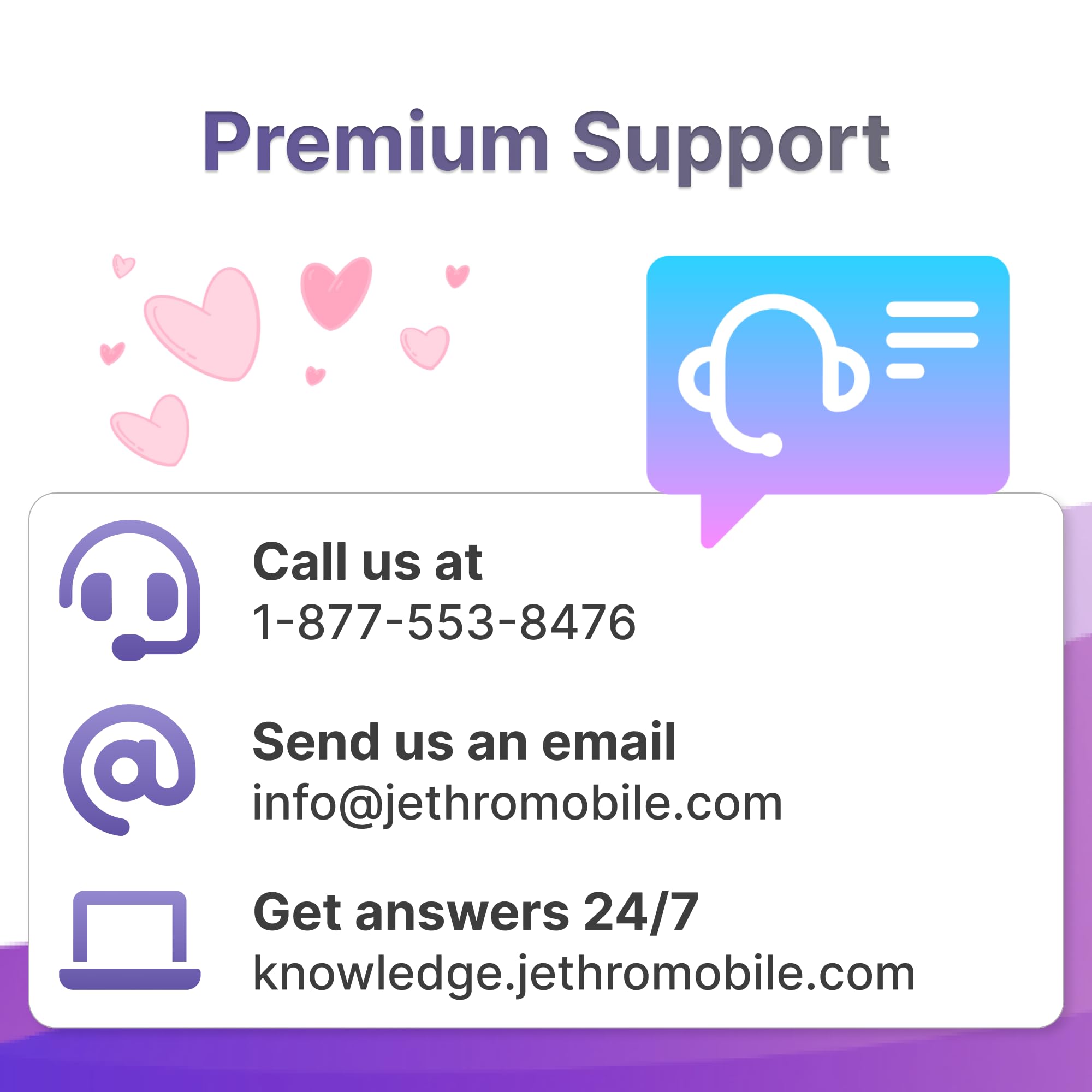 Jethro Mobile Phone Plan | Unlimited Talk & Text Only | No Contract | 3-in-1 Prepaid SIM Card (12 Months)