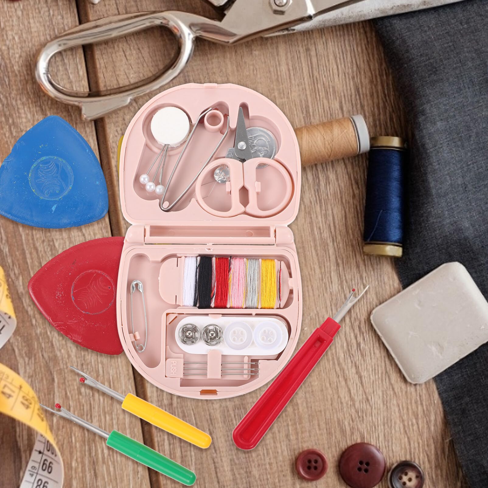 VILLCASE Mini Sewing Project Kit 1 Set Family Mini Sewing Thread Accessories Traveler DIY Organizer DIY Sewing Supplies Organizer