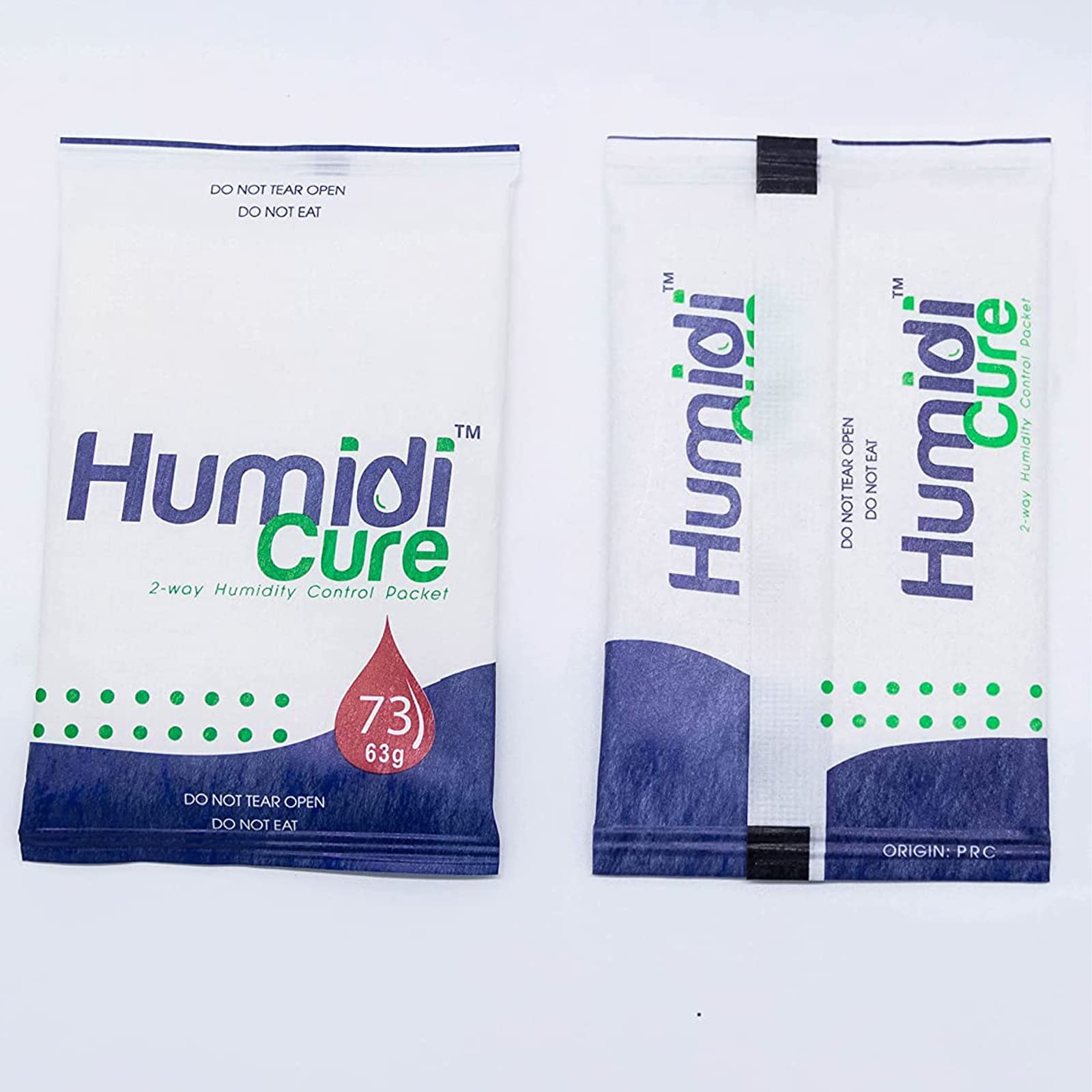 73% Two-Way Humidity Control Packs,Includes Humidity Indicator Cards - Humidity Balancer Packet For Packaged Foods & Herbs Storageļ¼(4 Packs,63g)