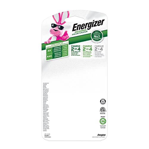 Energizer Recharge Value Charger for NiMH Rechargeable AA and AAA Batteries