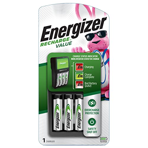 Energizer Recharge Value Charger for NiMH Rechargeable AA and AAA Batteries