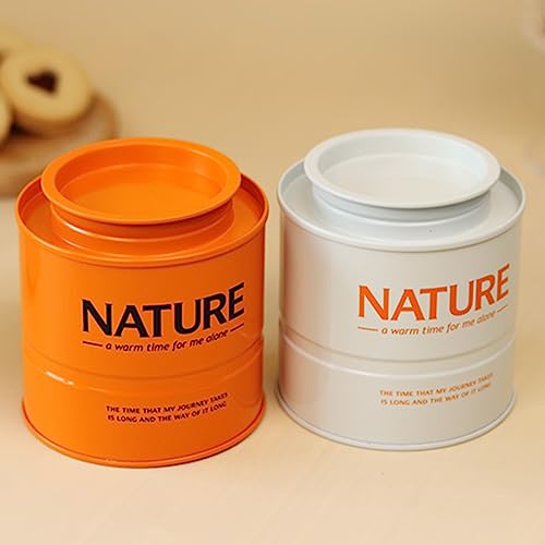 Hiborth Coffee Canister, Cylinder Sealed Storage Jar Good Sealing Moisture-Proof Tea Caddy Food Storage Can Mini Metal Container for Kitchen Home Kitchen Storage Rose Gold